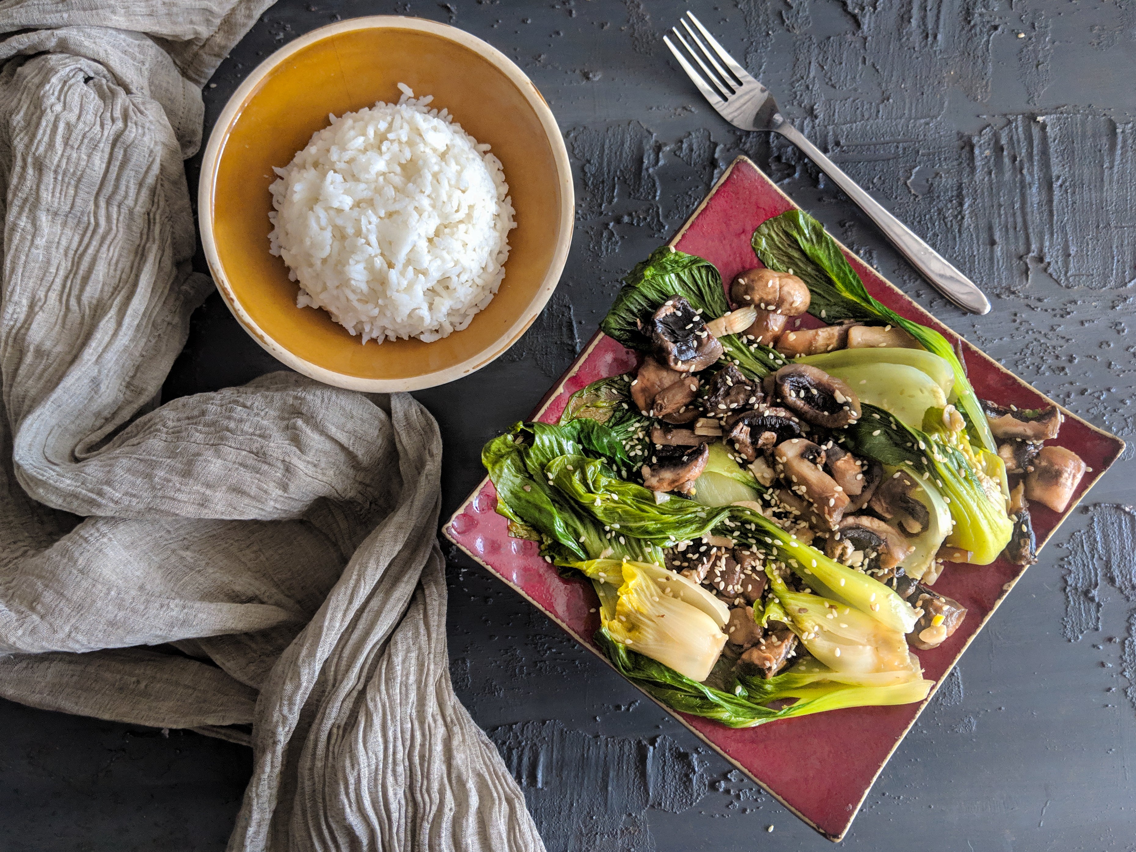 Stir Fried Bok Choy with Shiitake Mushrooms – Cobram Estate AU